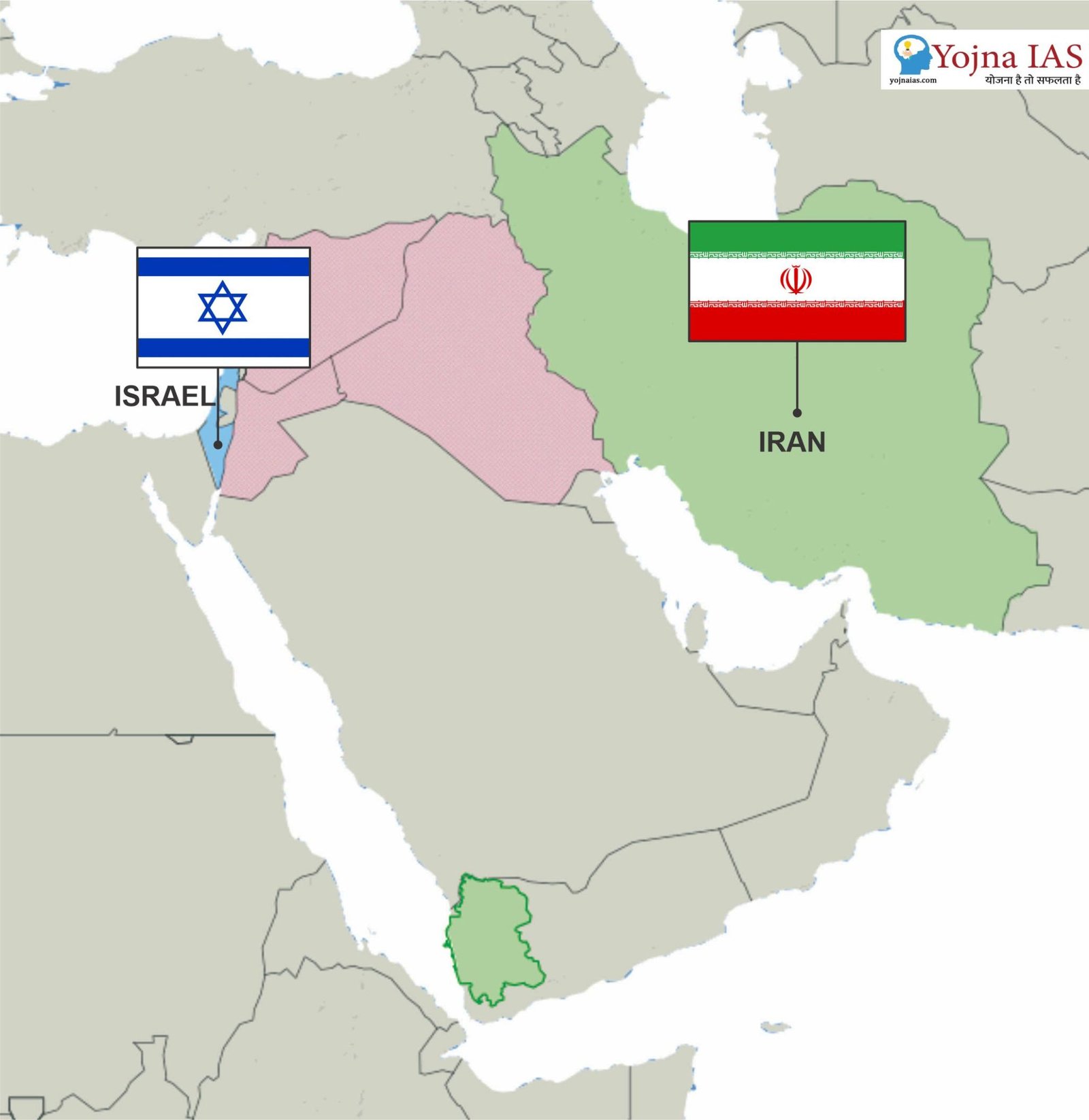 TWO ARCH RIVALS- IRAN AND ISREAL” - Best IAS Coaching in Delhi - Yojna IAS